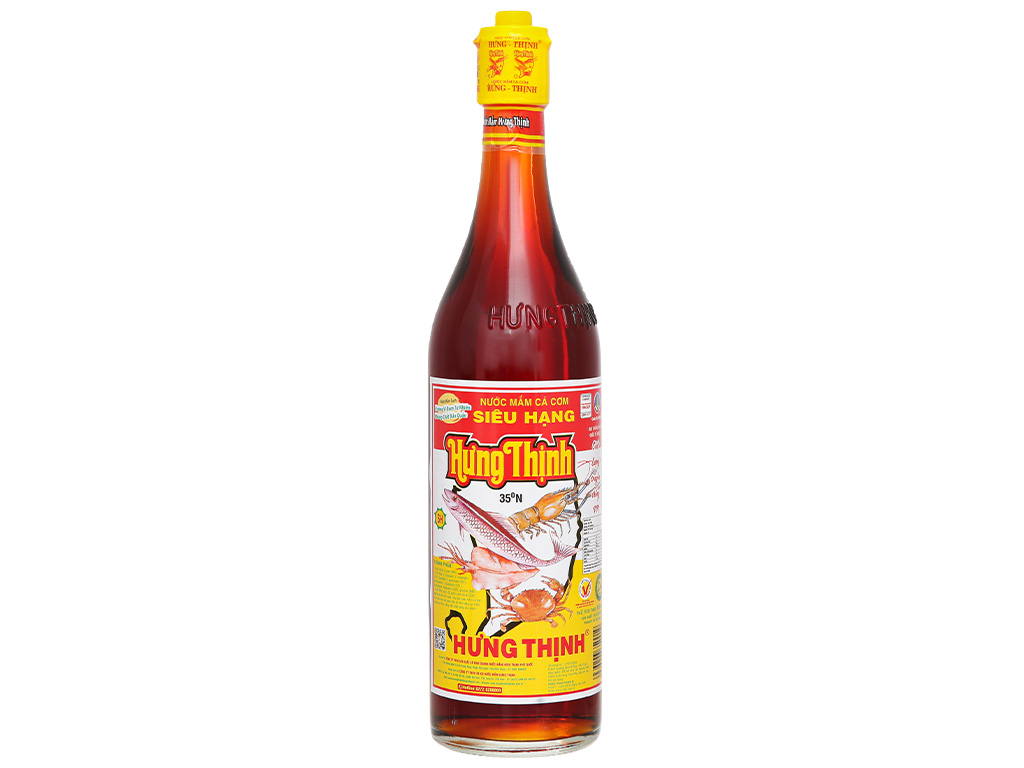 Nước mắm cá cơm siêu hạng Hưng Thịnh 35 độ đạm chai 620ml